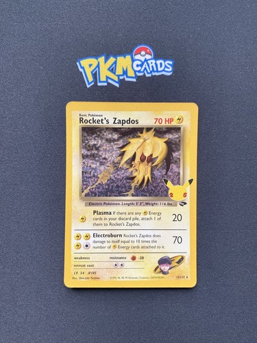 Pokemon TCG Rockets Zapdos Celebrations 15/132 Holo Rare LP. | eBay