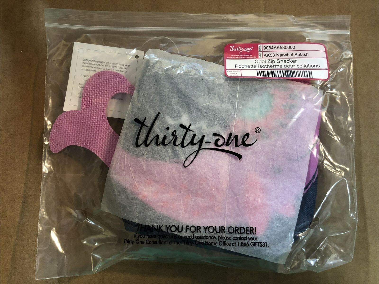 Thirty-one 31 Cool Zip Snacker Retired Narwhal Splash New/Unused | eBay