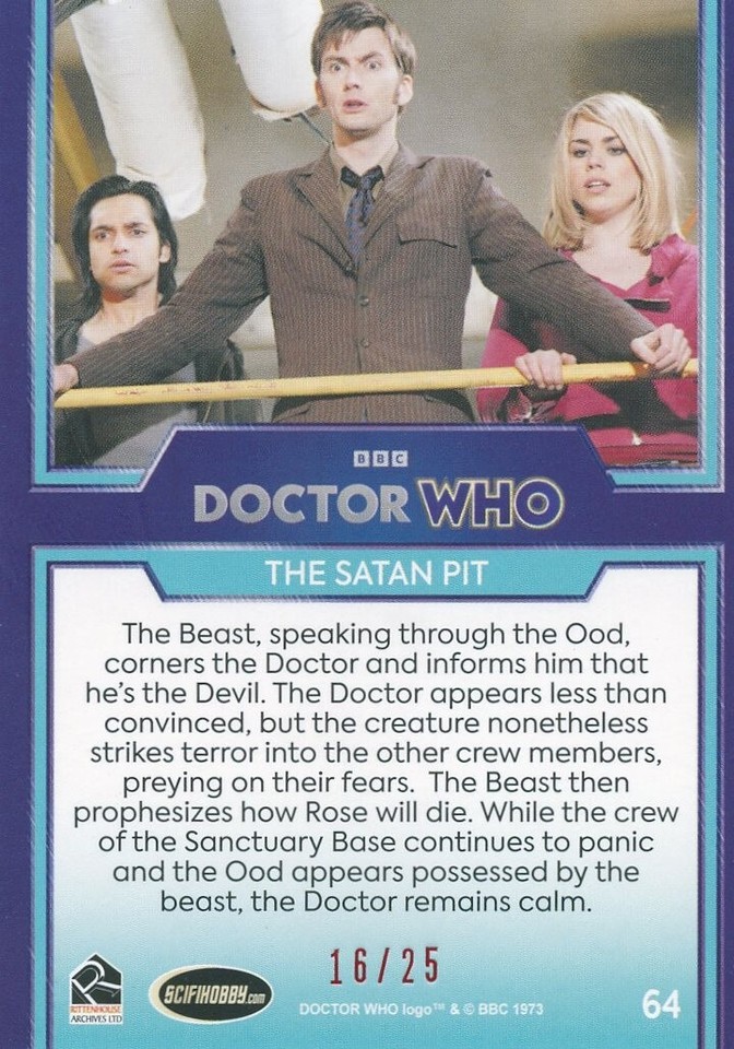 Rare New 2023 Doctor Who Red TARDIS Parallel Base chase card number 64 ...