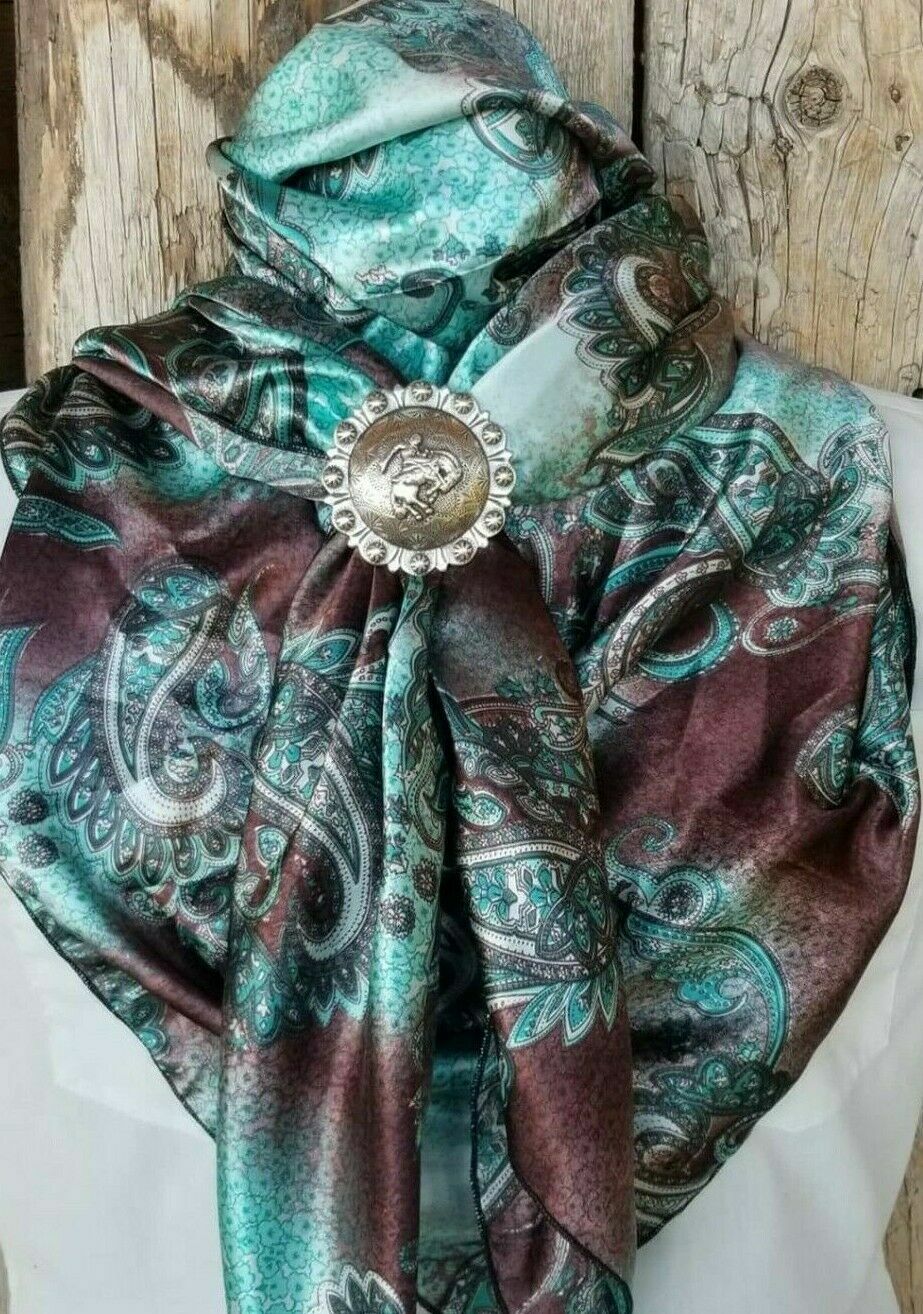 Wild Rag Scarf Cowboy Scarves Buckaroo Bandana Cowgirl Silky Paisley ...