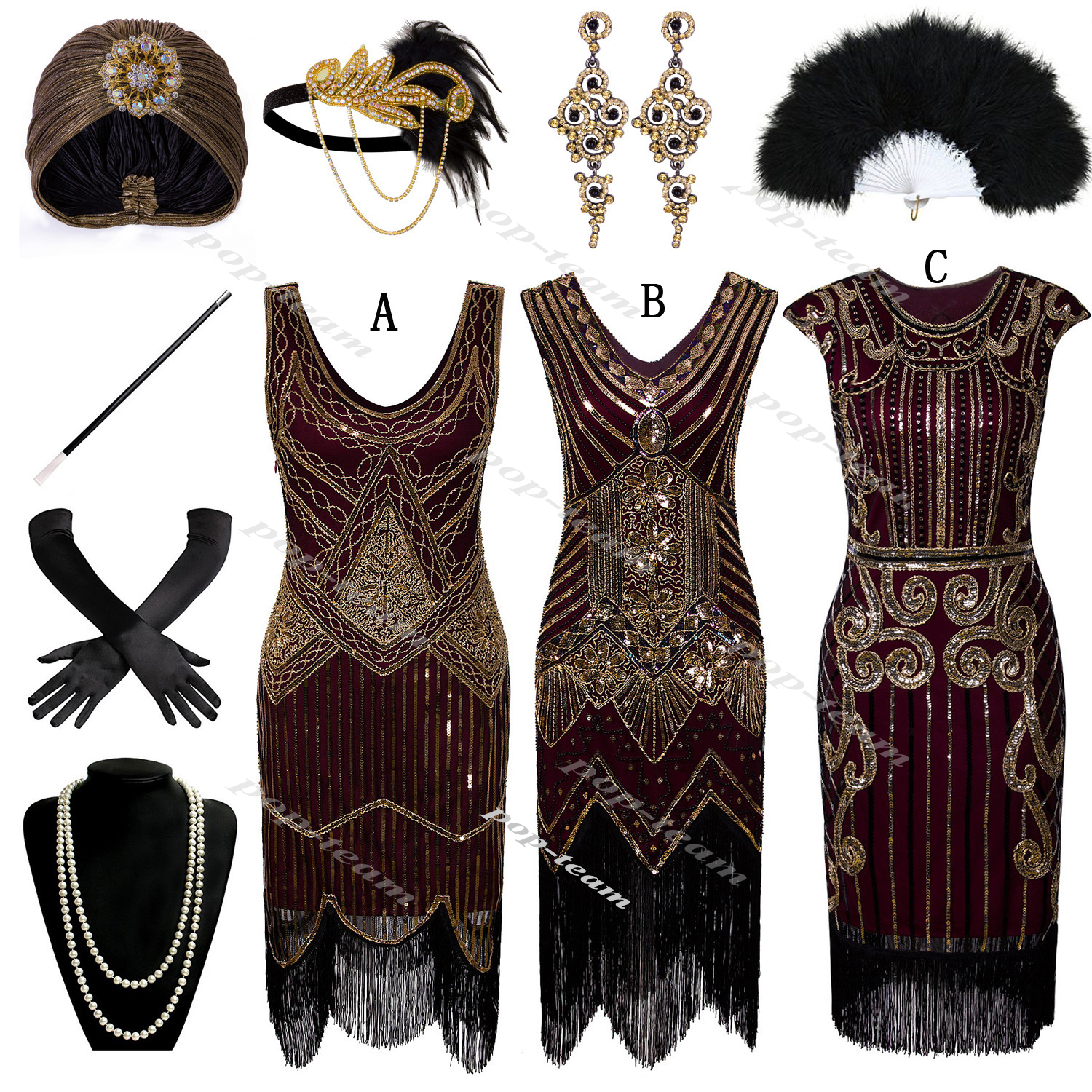 Roaring Twenties Flapper Dresses
