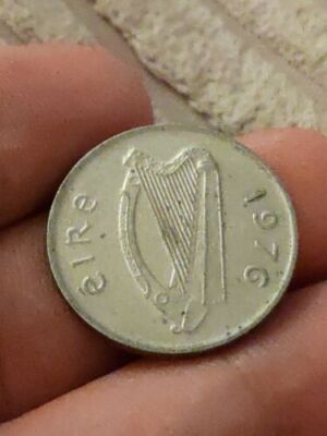 1976 IRISH LARGE 5p coin five pence HARP and BULL Eire Ireland T106 | eBay
