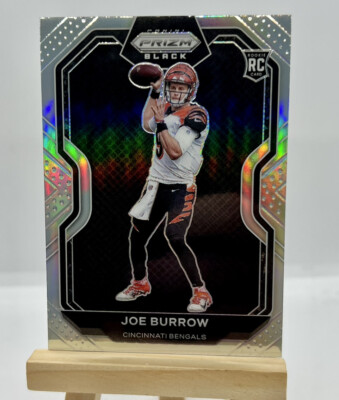 JOE BURROW 2020 Prizm Black SILVER REFRACTOR ROOKIE RC #PB-1 Cincinnati ...