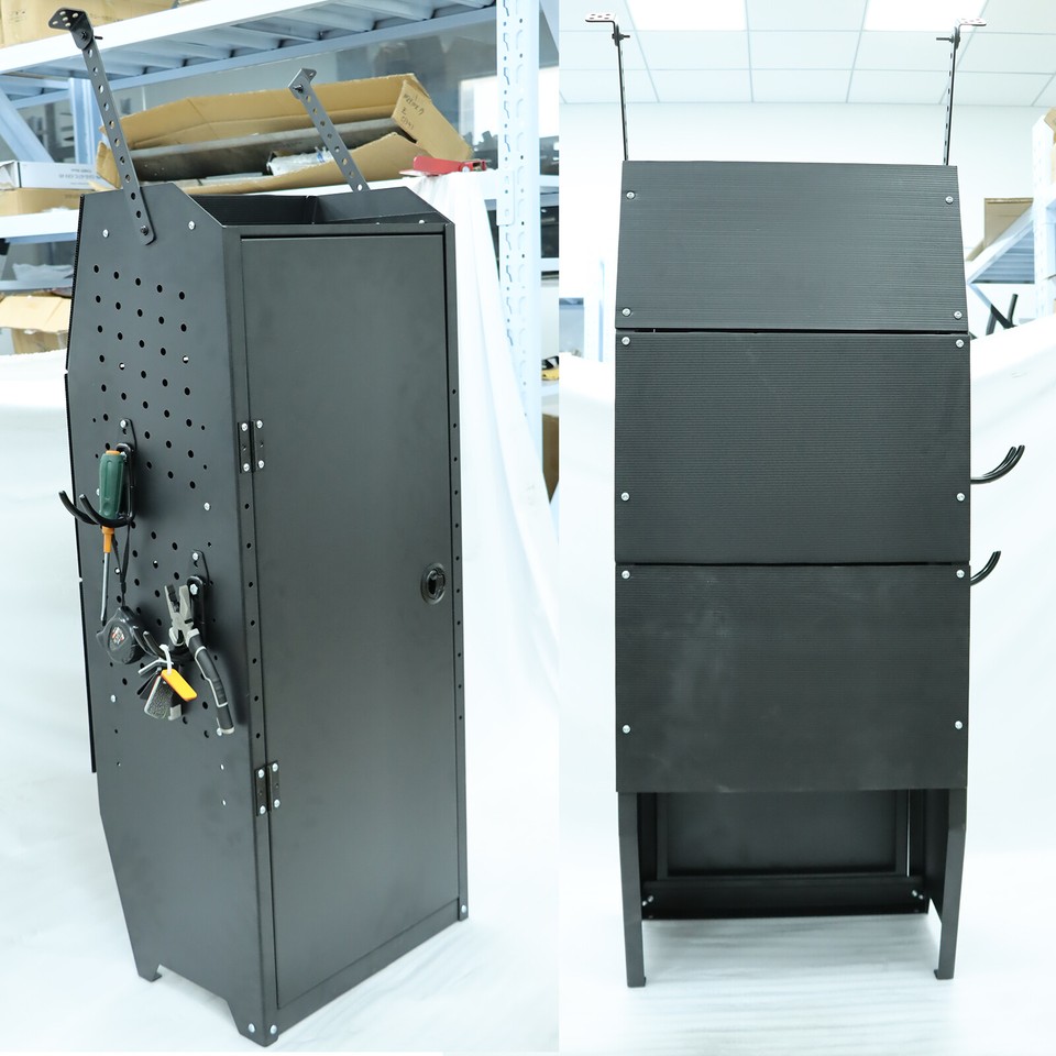 Lockable Van Shelving Van Storage Cabinet w/hook for Full-Size Cargo ...