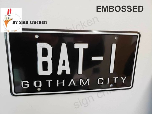 Batman / 1966 Batmobile / BAT-1 *EMBOSSED * Replica Prop License Plate ...