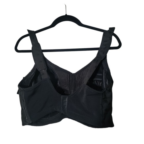 Elila Jacquard Wireless Soft Cup Bra Black 1305 Cushion Straps Full ...