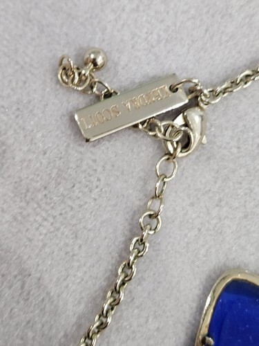 Kendra Scott Kinley Cobult Blue Stone Logo Station 38” Gold Tone ...