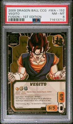 PSA 8 Vegito 1st Edition WA-152 Dragon Ball Z CCG Fusion Bandai 2009 ...