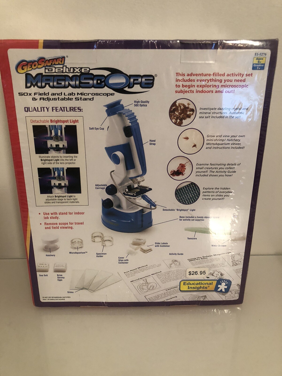 Educational Insights GeoSafari Deluxe Microscope-Sealed In Original ...