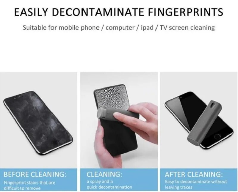 2 In 1 Phone Computer Screen Cleaner Kit For Screen Dust Removal ...