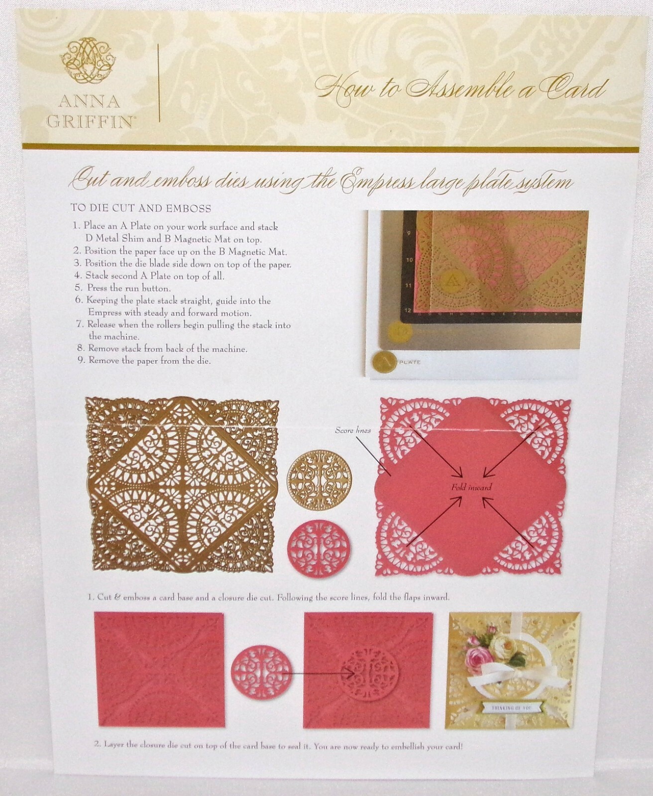 Anna Griffin Criss Cross Square 2pc Die Set New w/ Magnet sheet added ...