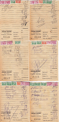 Romania, 1940's, 6 Bills / Receipts, "Pajura Neagra", Cernauti ...