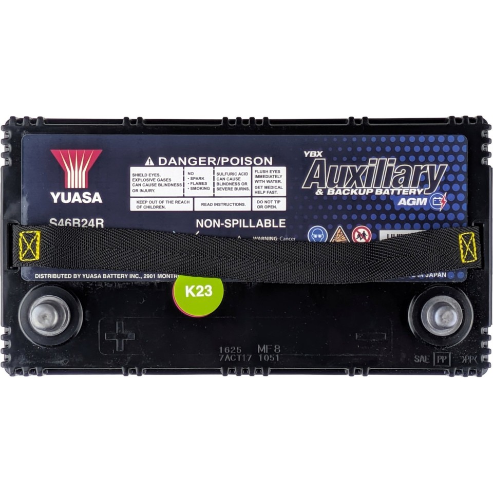 Yuasa S46B24R AGM Auxiliary Battery for Toyota Prius [MAR-9A51P] | eBay