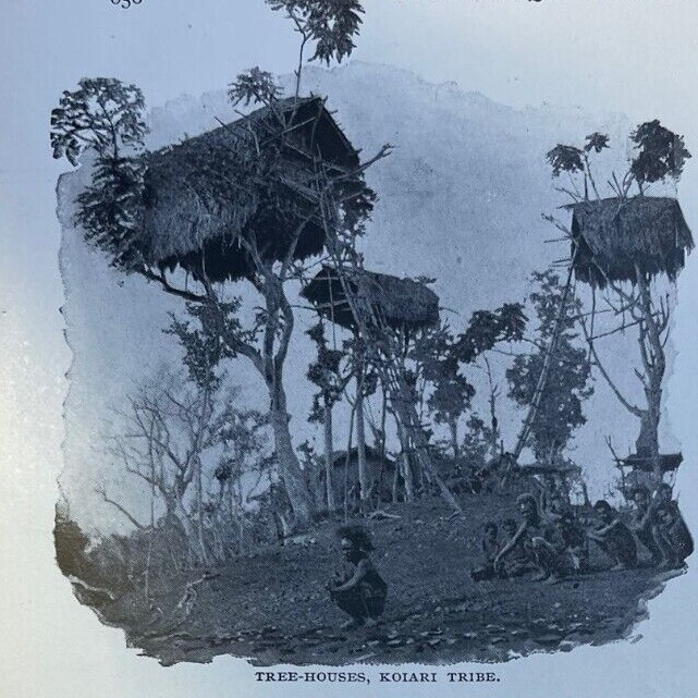 1895 Papua New Guinea Port Moresby Koiari Tribe Kerepuna Laroki River ...