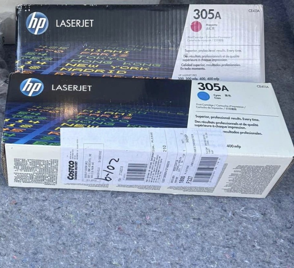 HP 305X Black & HP 305A Magenta / Cyan LaserJet Toner Cartridge – OEM ...