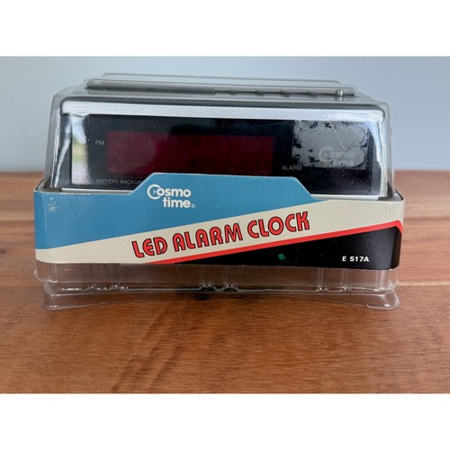 Vintage Cosmo Time Alarm Clock IN BOX Model No. E517A LED Classic ...