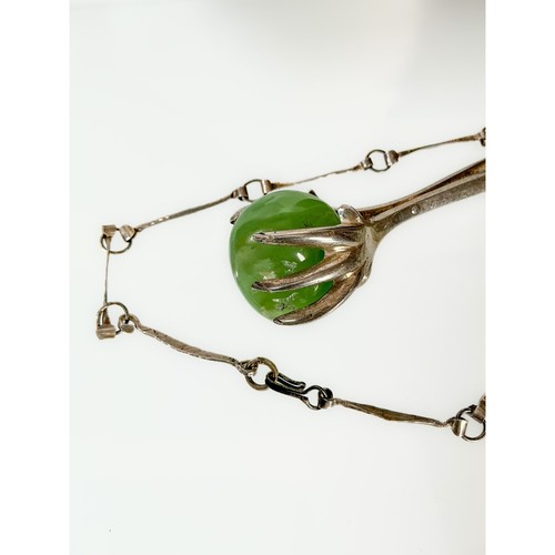 Vintage Jewelry - Silver Oddity Necklace - Talons with Stone on Custom ...