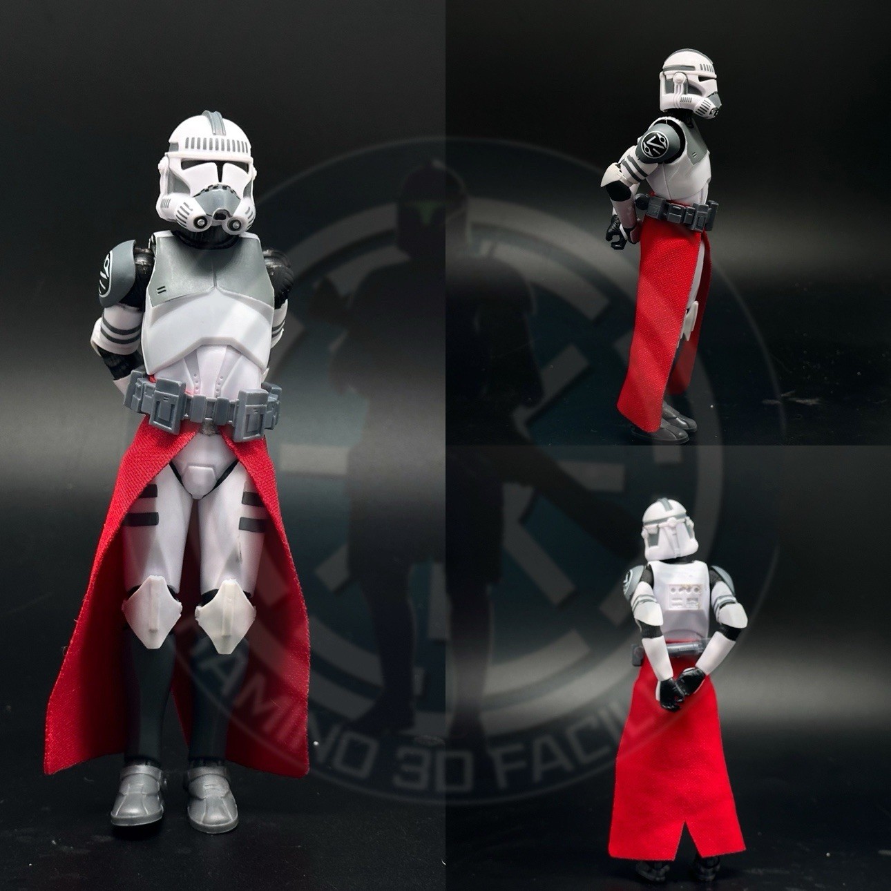 Star Wars 1/12 Custom Alpha Red Kama For Clone Trooper Black Series 6in ...