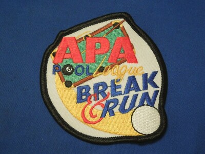 Vintage APA Pool League Break & Run Patch - Billiards | eBay