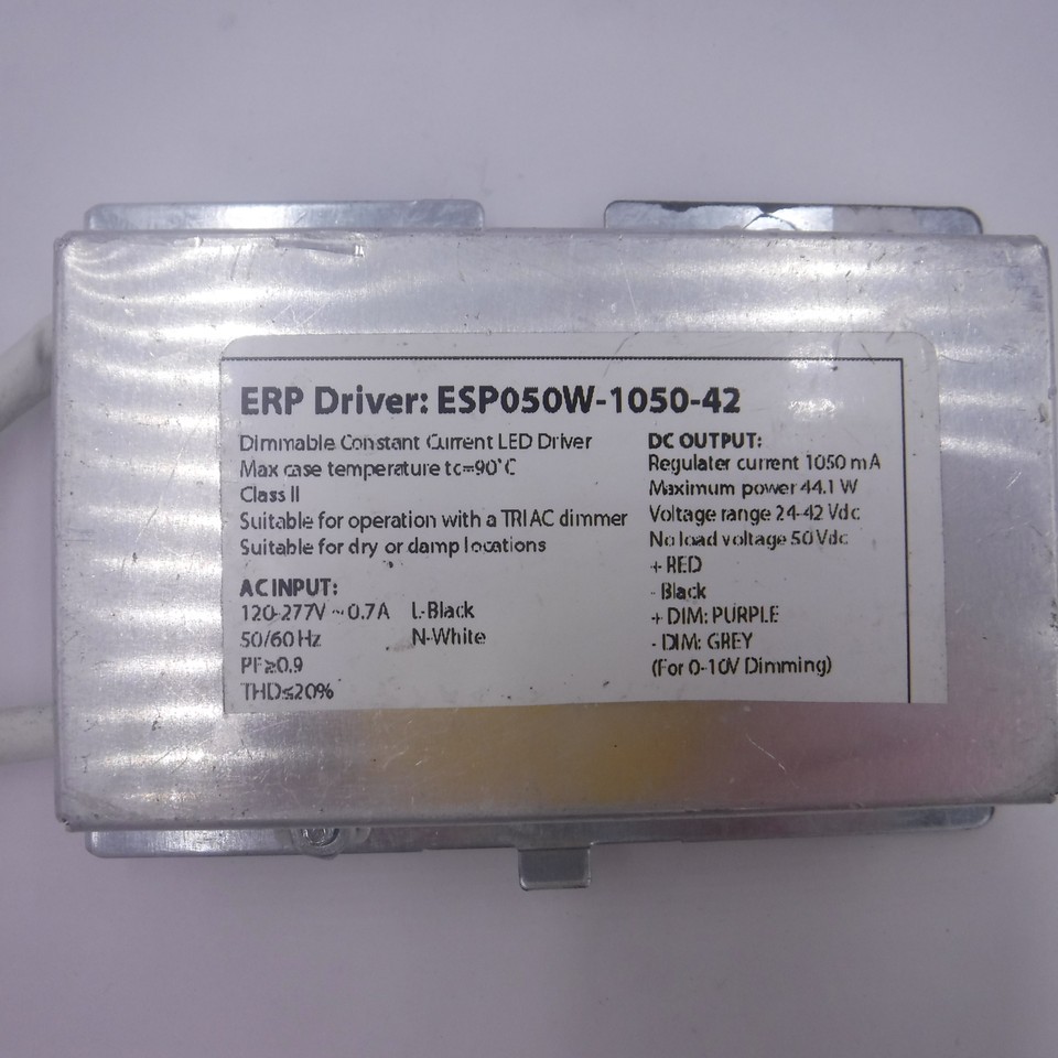 ERP Dimmable Constant Current LED Driver Class II 277V 50/60Hz ESP05W ...