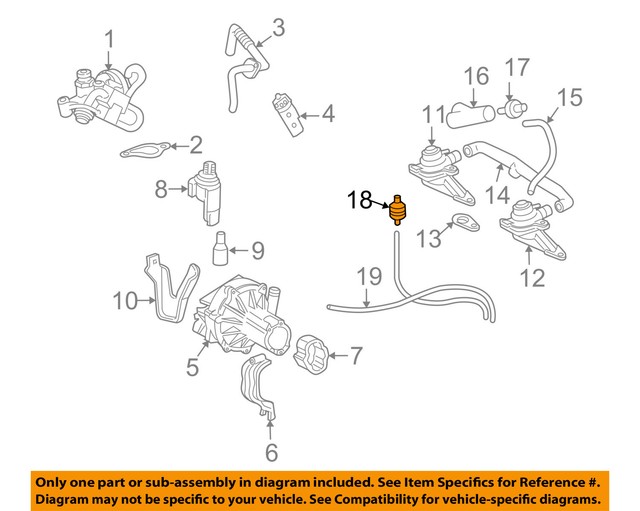 Smart For Two / Mercedes W124 W126 W140 W201 W210 Vacuum Check Valve ...