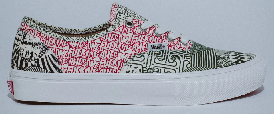 FA Collage Vans Skate Authentics Shoes F******g Awesome Collab | eBay