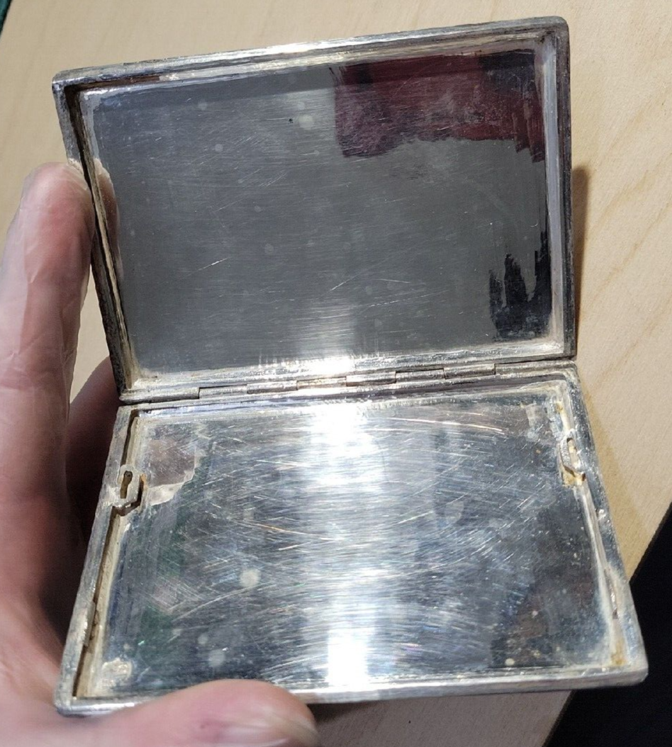 Rare Antique Silver Cigarette Case, Asian?, See Hallmark, 112mm by 79mm ...