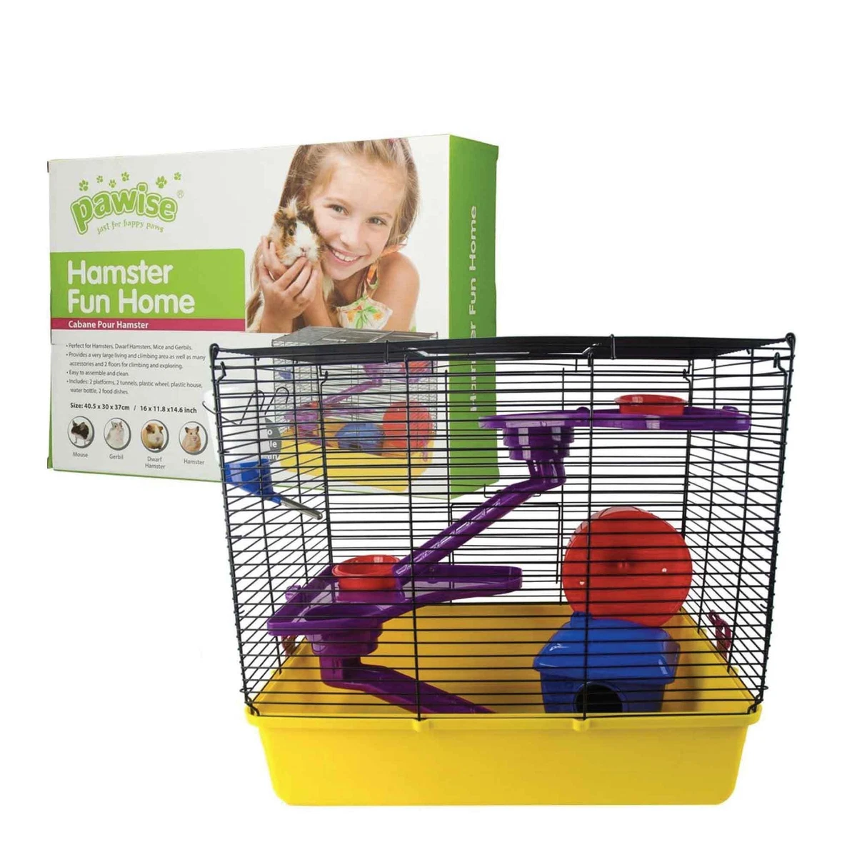 Pawise Hamster Fun Home Cage Colorful