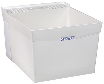 Utilatub 19W Laundry Tub, Wall-Mount, White, 20 x 24 In. - Quantity 1 ...