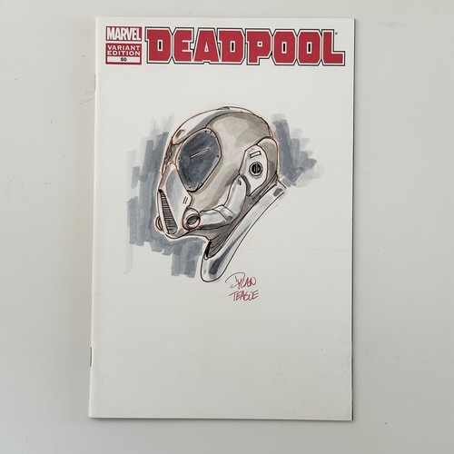 Deadpool #50 2016 NM Blank Variant Signed and Sketched by Dylan Teague ...