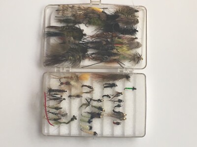 Vintage Handmade Fly Fishing Lures Baits Hand Tied Flies With Carrying ...