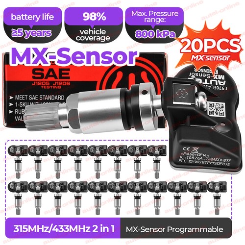 Autel TPMS MX-Sensor 315MHz & 433MHz 2 in 1 Auto Tire Pressure Sensor ...