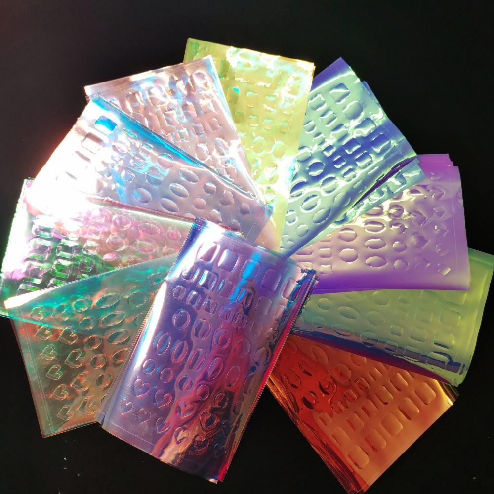 11Pcs/set Decoration DIY Holographic Nail Sticker Self-Adhesive Aurora ...