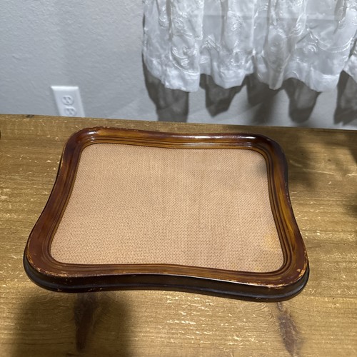 Vintage Rectangle Picture Frame Rounded Corners Brown Wood/Plastic 10 1 ...
