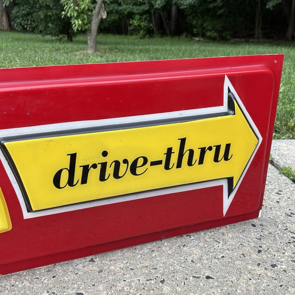 McDonald's Drive-thru arrow directional Sign | eBay