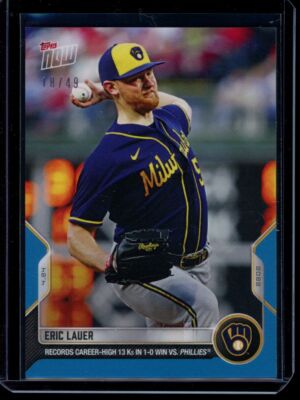 2022 Topps Now #93 Eric Lauer Blue Parallel Card #d 18/49 | eBay