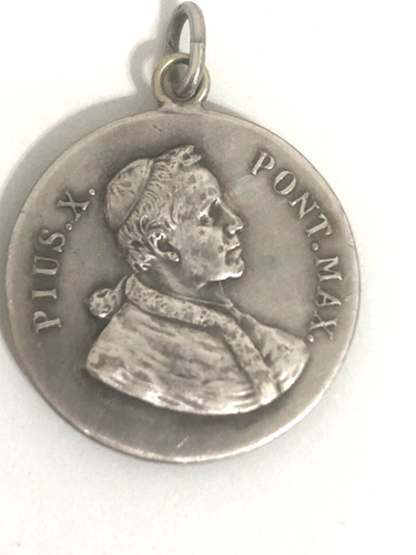 SUPERB STERLING SILVER MATER DE BONO CONSILIO , PIUS X PONT MAX MEDAL ...