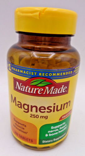 Nature Made Magnesium 250 mg 200 Tabs Expiration 10/2026 | eBay