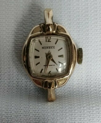 Vtg NORBEE Womens Retro Gold Tone Swiss Made Anti Magnetic Watch For ...