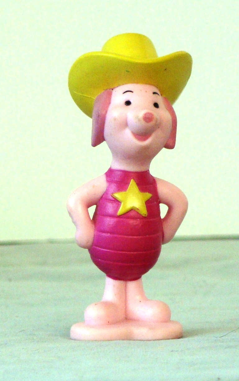 Disney SHERIFF PIGLET Figure 3 " with STAR & COWBOY Hat PVC Figurine ...