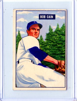 1951 BOWMAN BASEBALL #197 BOB CAIN DETROIT TIGERS, 041617 | eBay