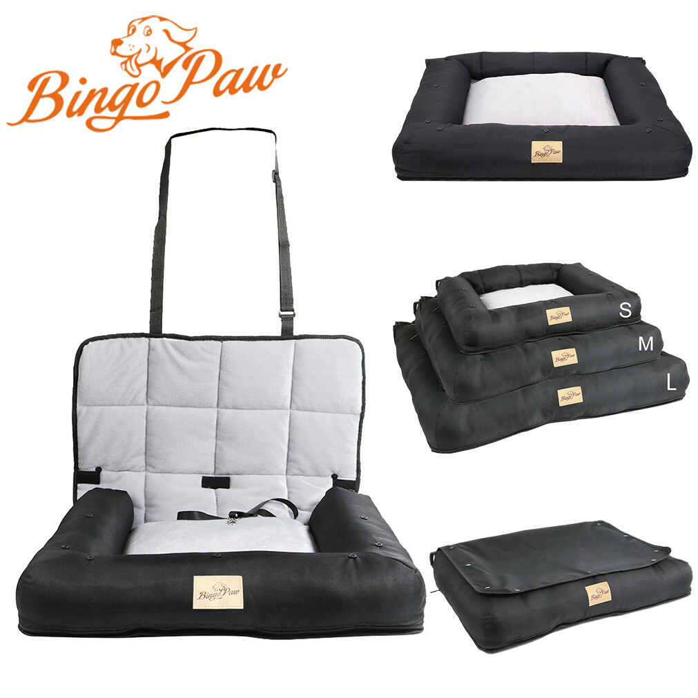 Advanced Comfortable Padded Pet Dog Car Boot Bed with Pull Down Bumper ...