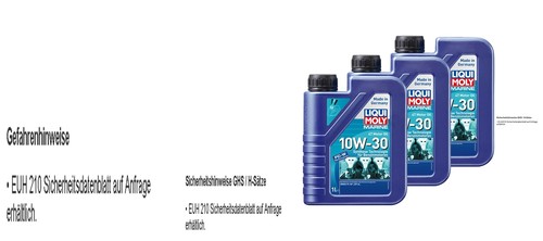 3 L LIQUI MOLY Marine 4T Motor Oil 10W-30 Sintesi Tecnologia Api Sm ...