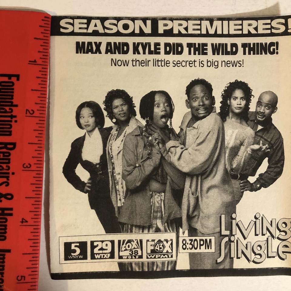 Living Single Vintage Tv Guide Print Ad Queen Latifah Kim Fields TPA25 ...