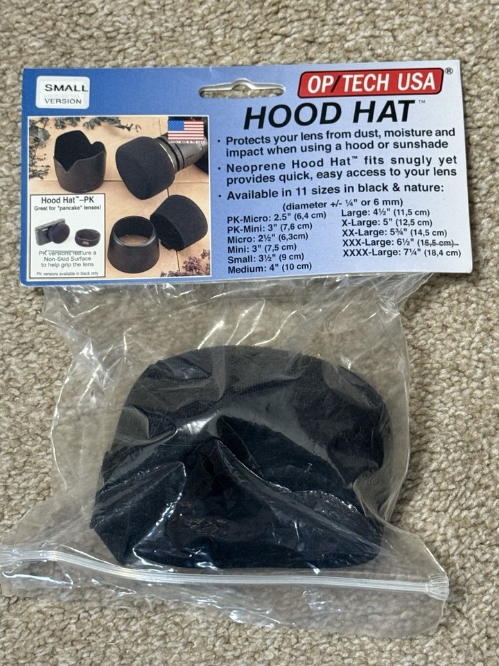 OP/TECH USA Hood Hat Front Lens Cap - Small Color - Black | eBay