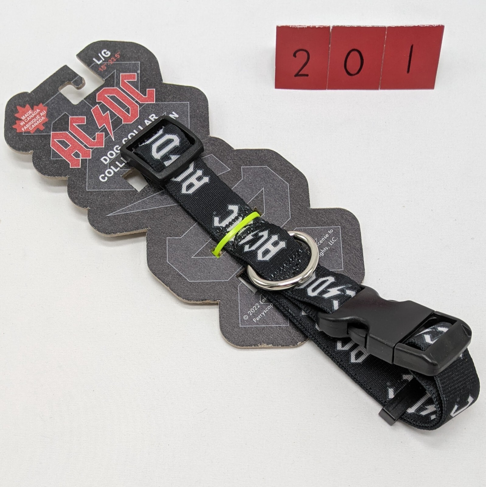 AC/DC Dog Collar Black/White Large | eBay