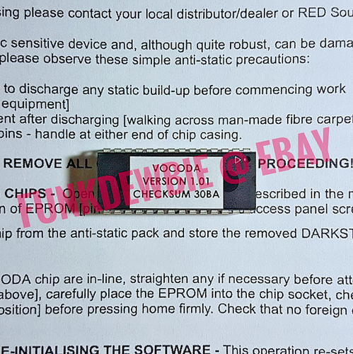 Red Sound Darkstar MK1 Vocoda Expansion Upgrade EPROM KIT / New ROM ...