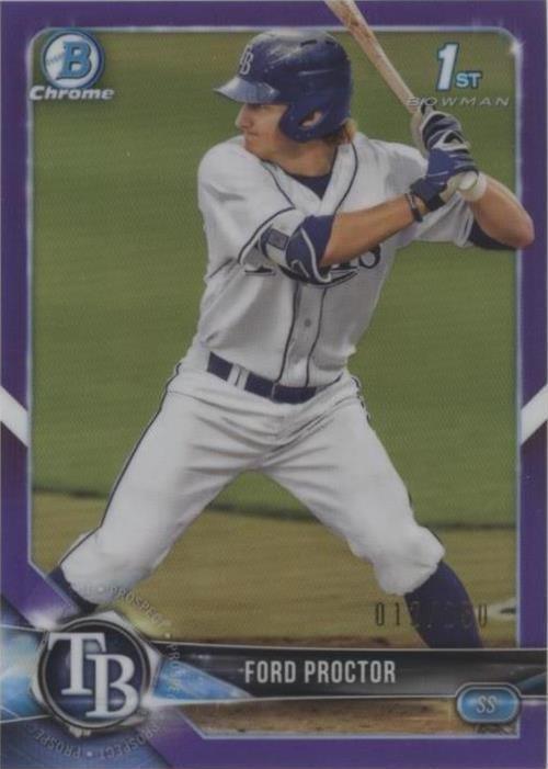 2018 Bowman Draft - Chrome Ford Proctor #BDC-105 Purple Refractor /250 ...