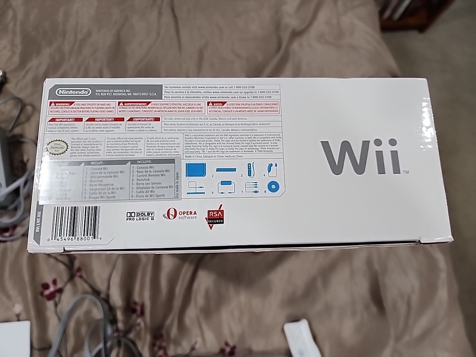 Nintendo Wii Console with Box White RVL-001 All Inserts Manuals ...