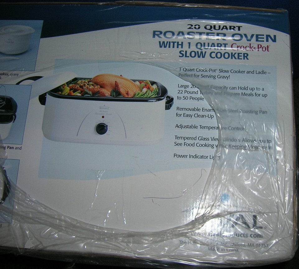 New Rival 20 Quart Roaster Oven - White - #R0220SCT - Plus Crock Pot ...